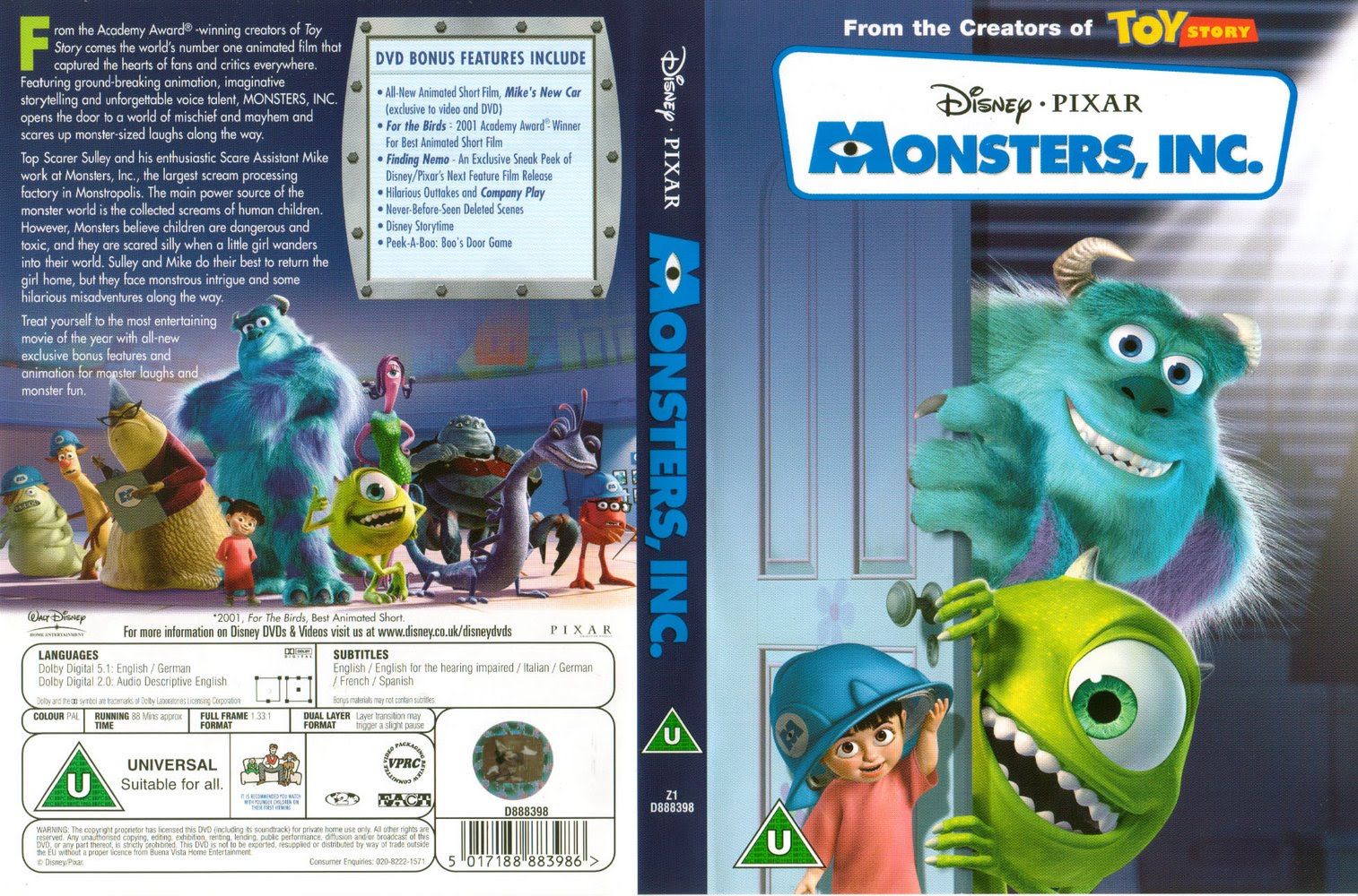 Dvd Lables Monsters Inc